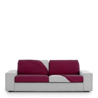 Eysa Housse de canap&eacute; bi-&eacute;lastique pour Assise et Dossier Taille XXL Couleur Bordeaux Design Harlem