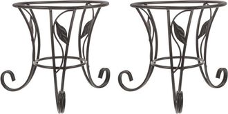 Supvox Metall Kugelhalter FüR Garten Dekoration 2 StüCk Schwarze StäNder FüR EuropäIscher Stil Rostfrei Und Einfache Installation Perfekt FüR Kugeln Bis 12.5