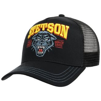 Stetson Wild Ones Trucker Cap Damen Herren Baumwolle Meshcap Verstellbar Fr&uuml;hling Sommer schwarz One Size