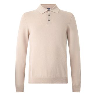 Fedeli Polo en Cachemire - Homme - Pulls - Beige - Taille: M