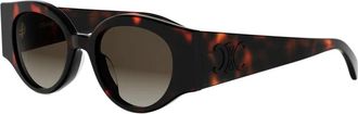 Celine Triomphe Stamp Sonnenbrille - - Accessories - unisex - Braun - 50 MM