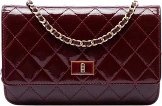 Chanel Portefeuille sur cha&icirc;ne Pre-owned - Femme - Pre-owned - Rouge - Taille: ONE Size