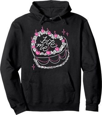Trendy Apparel Valentines Day Bite Me Cute Sassy Cake Gift Pullover Hoodie