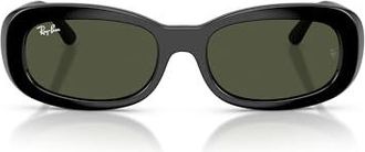 Ray-Ban Rb2221 Ritual Lunettes pour femme, Noir / vert, 56 mm