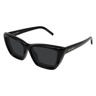 Saint Laurent Mica Plump Sonnenbrille - - Accessories - unisex - Schwarzk - 55 MM