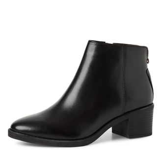 Marco Tozzi Marco Tozzi Damen Stiefeletten aus Leder mit Blockabsatz, Schwarz (Black), 37 EU