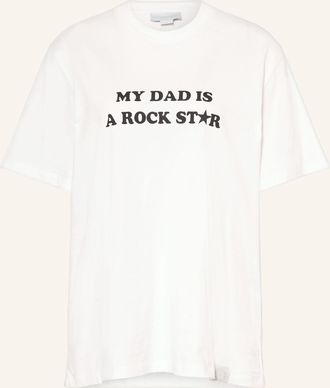 Stella McCartney T-Shirt My Dad Is A Rockstar weiss