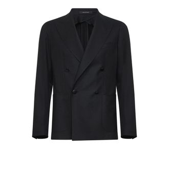 Tagliatore Double-Breasted Blazer - - Jackets - Herren - Schwarzk - L