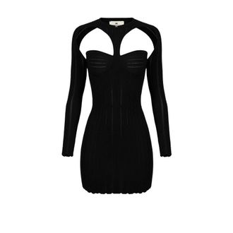 Elisabetta Franchi Damen, Kleider, Schwarzk, XSGr&ouml;&szlig;e