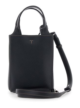 Tod's Womens Handbag Apa Microfiber Black Calf Handbags Hand Bags