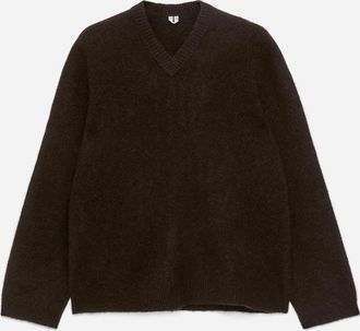 Arket Lockerer Pullover Aus Alpakawollmischung -Braun