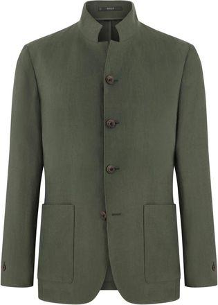Boggi Milano Homme, Vestes, Vert, Taille: 3XL Veste en lin pur