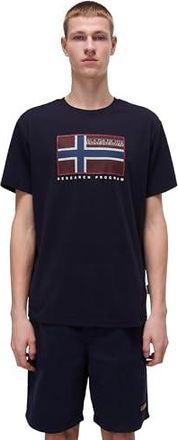 Napapijri T-Shirt &agrave; Manches Courtes Semiles, Bleu Marine, XL