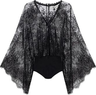 Munthe Body aus Spitze - Schwarz