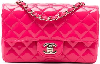 Chanel Hobo Bags - Mini Rectangular Classic Patent Single Flap - Gr. unisize - in Gold - f&uuml;r Damen
