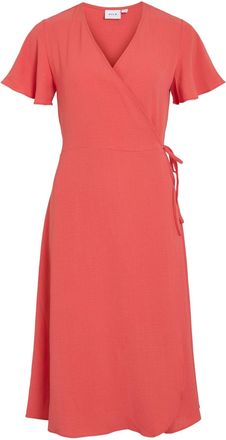 Vila Vilovie S/S Wrap Midi Dress - Noos