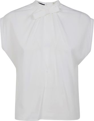 DRHOPE Silk Blend Bow Blouse