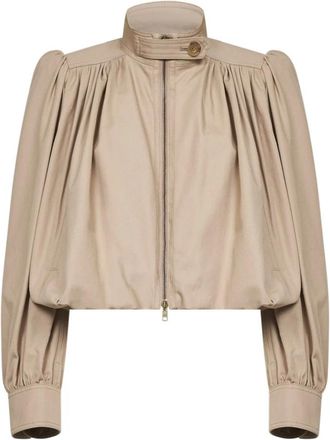 Chlo&eacute; Femme, Vestes, Brun, Taille: 36 FR Bomber Jacket