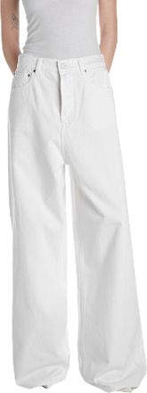 Replay Damen Jeans Margott Recycled, Natural White 100 (Wei&szlig;), 31W/32L
