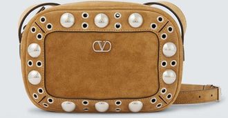 Valentino Garavani Crossbody Bag Nellcôte aus Veloursleder