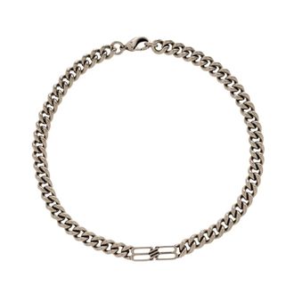 Balenciaga Halskette mit Logo - - Accessories - unisex - Grau - S