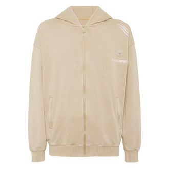 Plein Sport Homme, Sweatshirts et sweats &agrave; capuche, Beige, Taille: XL Sweat &agrave; capuche Sweatjacket Cold Dye