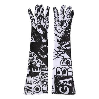 Dolce & Gabbana Femme, Accessoires, Blanc, Taille: 7 IN Long Gloves