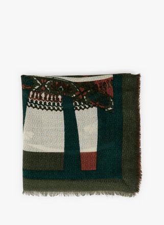 Petrusse Carr&eacute; de laine et soie imprim&eacute;