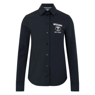 Moschino Elegantes Hemd mit Print - - Blouses & Shirts - Damen - Schwarzk - XS