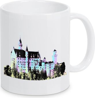artboxONE Tasse Neuschwanstein Castle Pop-Art von sommersbilder - Kaffeetasse Reise