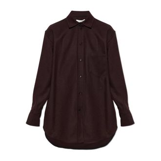 Victoria Beckham Remi Wollhemd - - Blouses & Shirts - Damen - Rot - XS