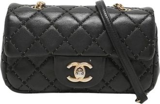 Chanel Pre-owned Sac Bandouli&egrave;re Classique Extra Mini - Femme - Pre-owned - Noir - Taille: ONE Size