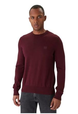 BOSS Boss Kanovano_s Pull tricot&eacute;, Rouge fonc&eacute;, M Homme