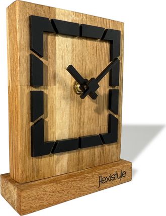 FlexiStyle Modern standuhr klein aus Holz Eiche Wohnzimmer Badezimmer (Style 9)