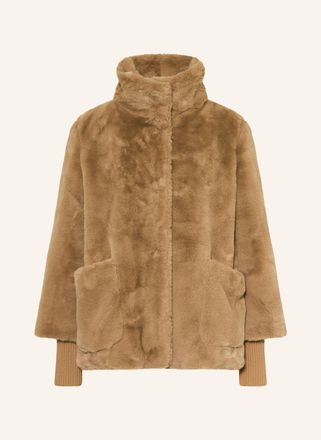 s.Oliver Black Label S.Oliver Black Label Kunstfell-Jacke beige