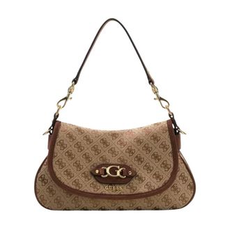 Guess Samantha Flap Shoulder BAG - - Bags - Damen - Braun - ONE SIZE