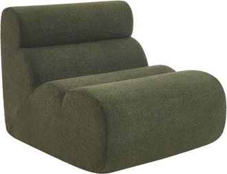 Sweeek Modularer Lounge-Sessel mit strukturiertem Boucl&eacute;-Bezug, Strukturiertes Boucl&eacute;, Khaki