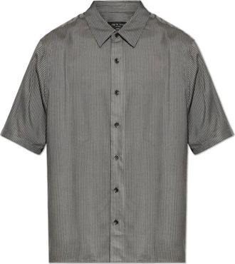 Rag & Bone Homme, Chemises, Gris, Taille: L Chemise Jacquard Manches Courtes Dalton