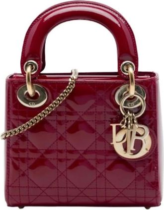 Dior Sac Mini Lady Dior doccasion - Femme - Pre-owned - Rouge - Taille: ONE Size