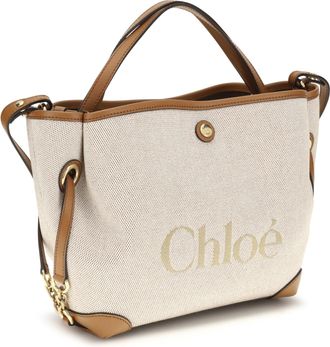 Chlo&eacute; Womens Clover Handbag Clay Brown Fabric Handbags Hand Bags