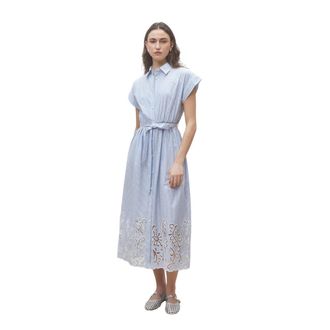 Suncoo Femme, Robes, Bleu, Taille: 44 FR Clarck Shirt Dress
