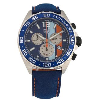 Tag Heuer Citrine & Diamond Pendant 14k Yellow Gold Necklace