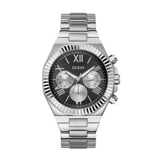 Guess Montre Multifonction Homme Equity argent- noir 44 mm Gw0703G1 - unisex - Accessoires - Gris - Taille: ONE Size
