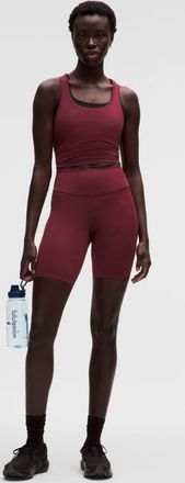 lululemon Short Fast and Free taille haute 5 poches pour Femmes - 20 cm - Burgundy - Taille 10