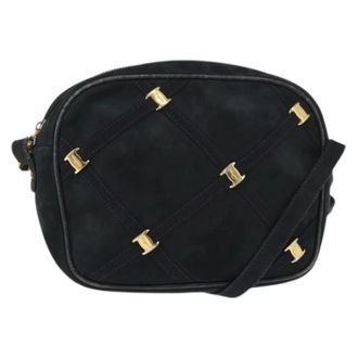 Ferragamo Pre-owned Wildlederschultertasche - - Pre-owned - Damen - Blau - ONE SIZE