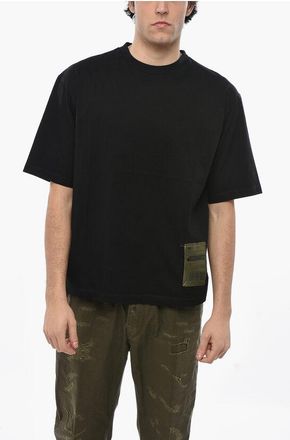 Dsquared2 Solid Color Crew-neck T-Shirt with Logoed Patch size Xxl