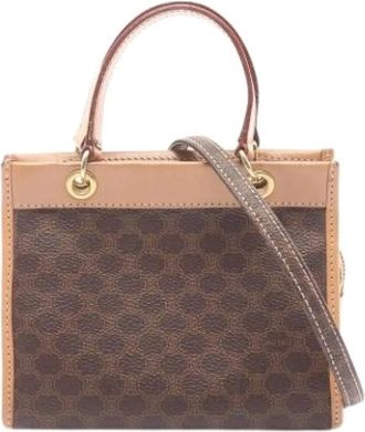 Celine Sac &agrave; main vintage en toile Pre-owned - Femme - Pre-owned - Brun - Taille: ONE Size