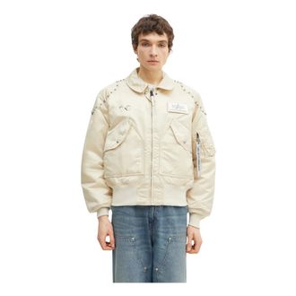 Alpha Industries Bomber Jacket - Homme - Vestes - Beige - Taille: L