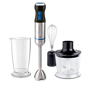 Ufesa BP4762 Vario 1450 Max Mixeur Plongeant, Puissance 1400 W, 20 Vitesses plus Turbo, Corps et 4 Lames en Acier Inoxydable, Design Ergonomique et Anti-&Eacute;cl