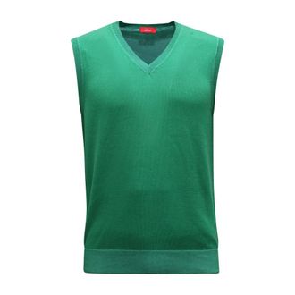 Altea &Auml;rmelloser Pullover aus Baumwolle mit V-Ausschnitt - - Tops - Herren - Gr&uuml;n - M